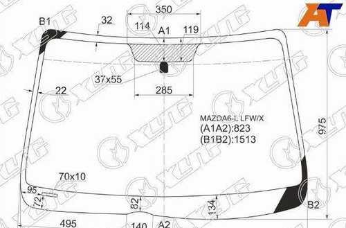 Стекло лобовое mazda mazda6