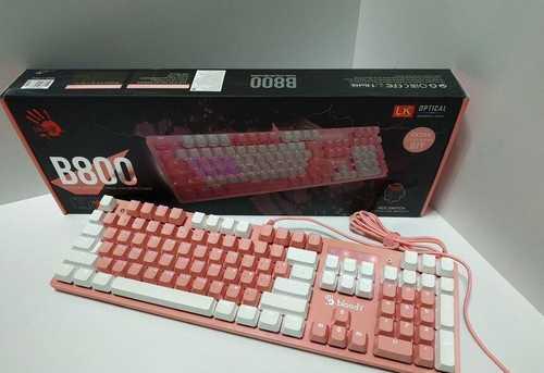 Игровая механическая клавиатура Bloody B800 Pink