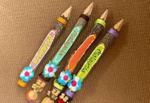 Сувенирные карандаши Malaysia 4шт