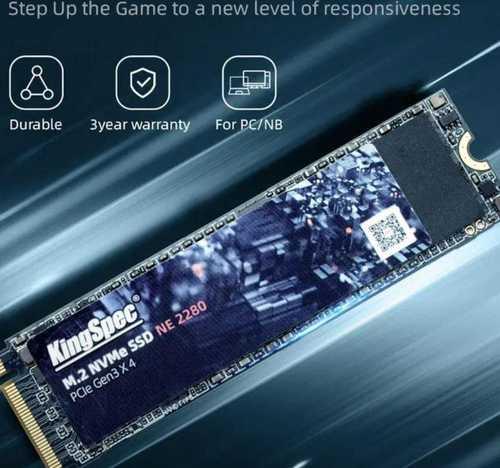 SSD Kingspec 512 GB M.2 NVMe   радиатор