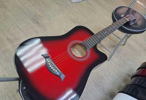 Гитара акустическая Belucci красная