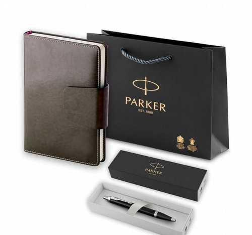 Parker Набор: Шар. ручка IM Core Black CT BP (1931665) и Ежедн.чер. недат. (1933352 011665)
