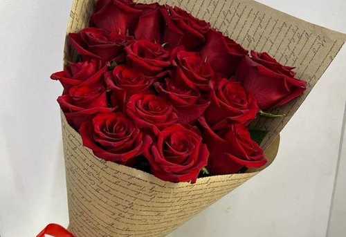 Букет 17 красных роз