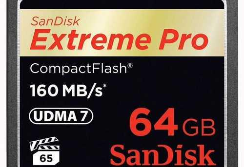 Карта памяти SanDisk CompactFlash 64GB Extreme Pro