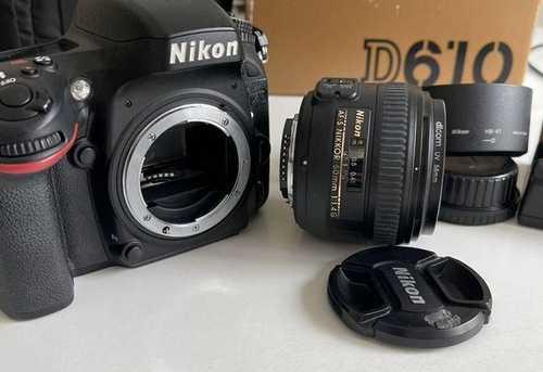 Зеркальный фотоаппарат Nikon D610+50 mm, 1,4