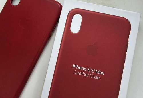 Чехол на iPhone xs max кожаный Apple оригинал
