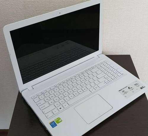 Белоснежный ноутбук Asus i3 SSD 240gb 8gb 920m