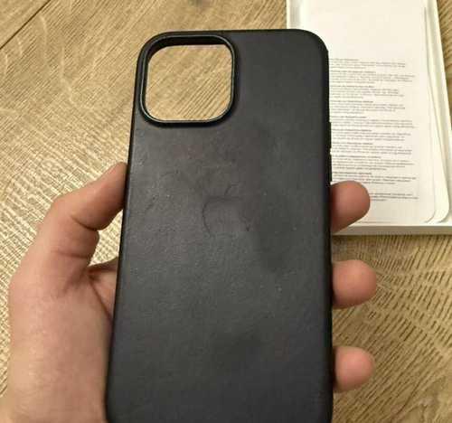 Оригинальный чехол leather на iPhone 13 pro max