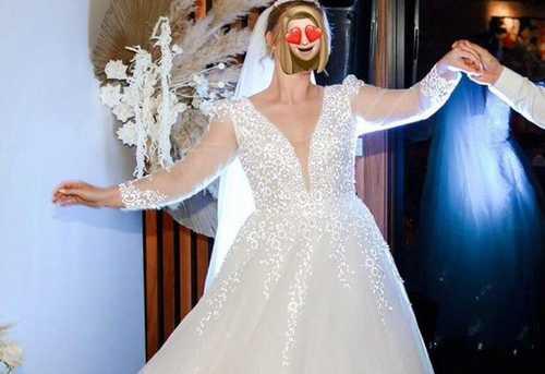 Свадебное премиальное платье 46-48
