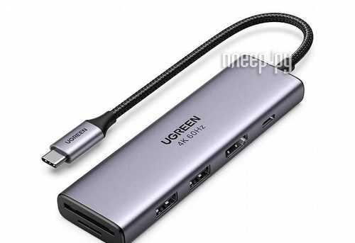 Хаб USB Ugreen 2хUSB 3.0/hdmi/TF/SD/PD 60384