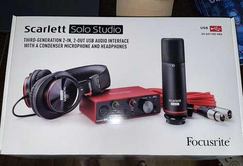 Полный комплект focusrite Scarlett Solo Studio