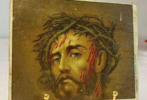 Старинная икона Иисус Христос с Печатью