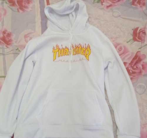 Толстовка белая thrasher y2k sk8 casual 2017