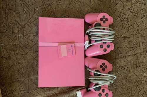 Sony playstation 2 pink розовая. Комплект