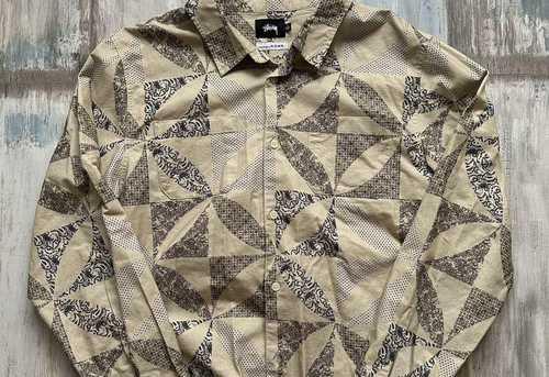Рубашка Stussy Quilt Pattern Shirt Sand
