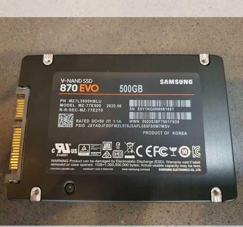 Ssd samsung 870 evo 500gb