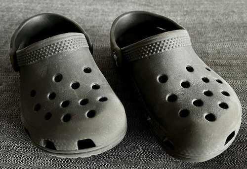Детские ботинки Crocs антрацитовые