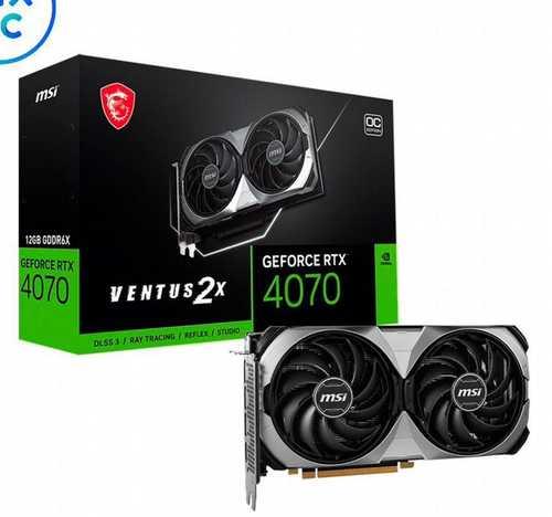 Видеокарта RTX4070 12GB MSI ventus 2X E OC