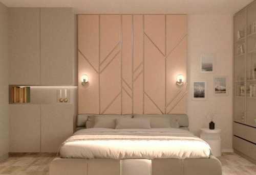 Двуспальная Дизайнерская кровать минимализм