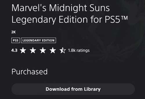 Marvel's Midnight Suns Legendary Edition PS5