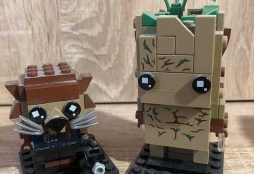 Lego brick headz Грут и Ракета