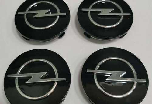4шт Opel колпаки для литых дисков 64мм, черные