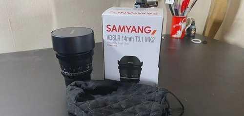 Объектив Samyang 14mm 3,1T (2,8F) mk II