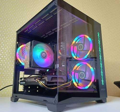 Мощьный игровой пк Ryzen 5 3600/Rx 6600Xt/16gb/SSD
