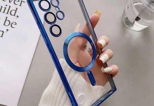 Чехол для Samsung Galaxy S23 Ultra с MagSafe(синий