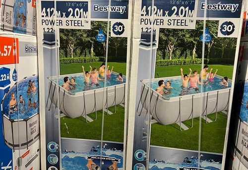 Каркасный бассейн новый 412х201х122см