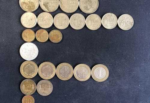 24 турецкие монеты с 1986 по 2021