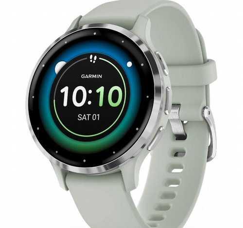 Часы Garmin Venu 3S silver sage grey