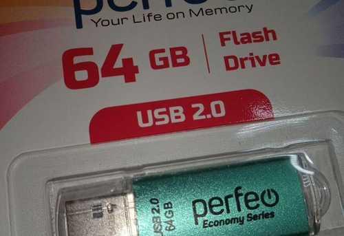 Флешка 64Gb USB 2.0 алюминиевый сплав PF-E01G064ES