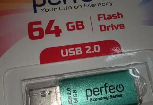 Флешка 64Gb USB 2.0 алюминиевый сплав PF-E01G064ES