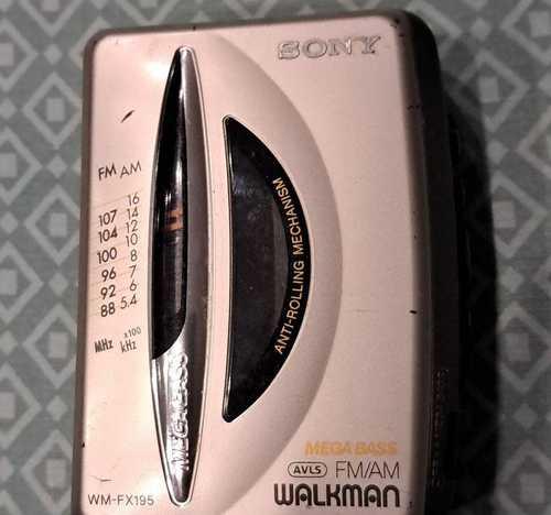 Кассетный плеер sony walkman wm-fx195