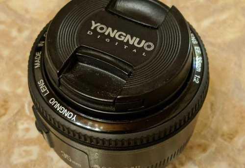 Объектив yongnuo 35mm для canon