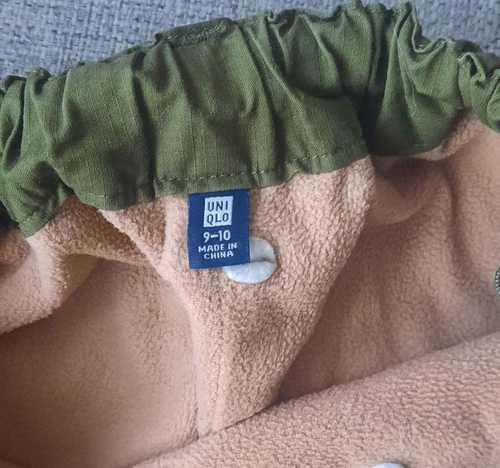 Утепленные брюки uniqlo с флисом рост 135-145 см