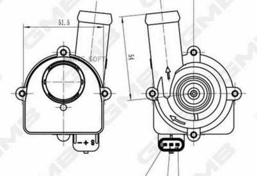 GMB GEW-VW026 Помпа водяная электрическая audi / V