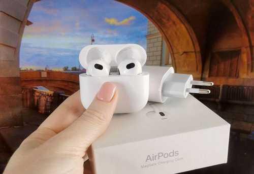 Беспроводные наушники apple airpods 3+адаптер