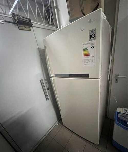 Холодильник с морозильником LG GN-h702hehz бежевый