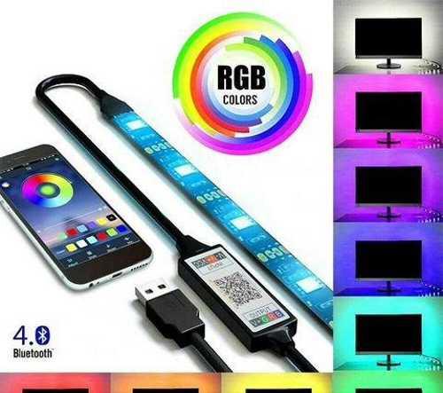 Лента светодиодная RGB (USB-Bluetooth) 2метра (L07