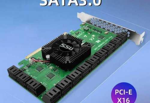 Контроллер, адаптер PCI-E x16 24 SATA