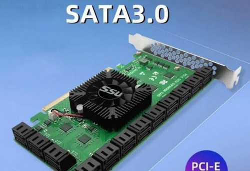 Контроллер, адаптер PCI-E x16 24 SATA