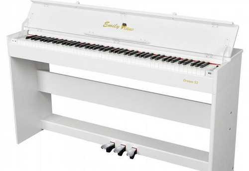 Цифровое пианино с крышкой в белом цвете