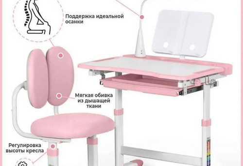 Растущая детская парта стол с лампой и стул BD-20