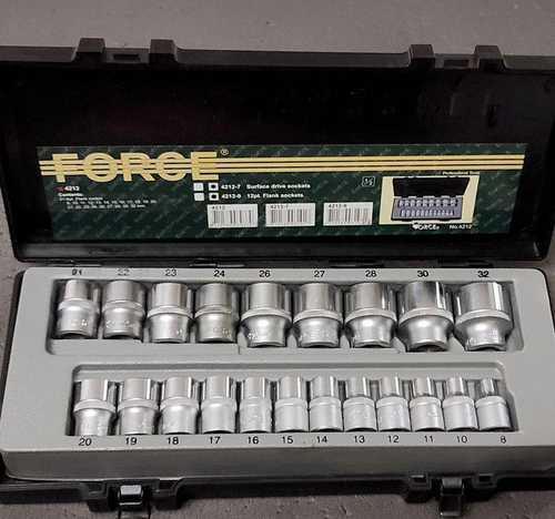 Проф. набор головок force 4212 1/2" Тайвань