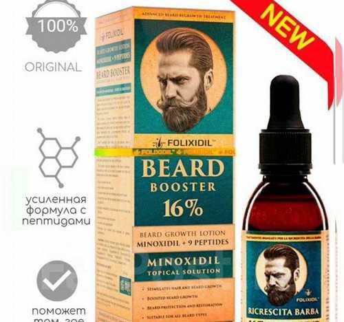 Миноксидил 16 Folixidil Beard Booster Италия