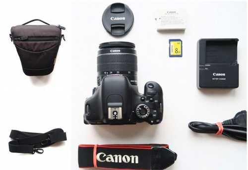 Фотоаппарат Canon 600d (пробег 20к) kit +сумка/8гб
