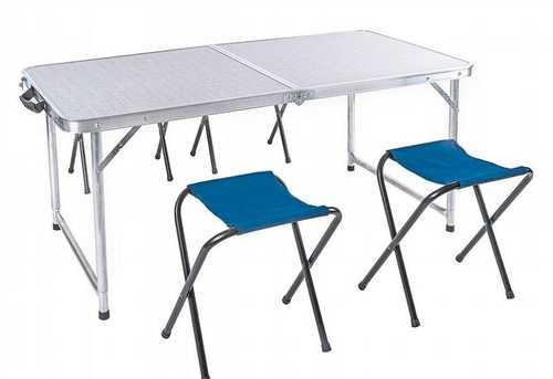 Набор "Кедр" стол складной 120х60 см + 4 стула