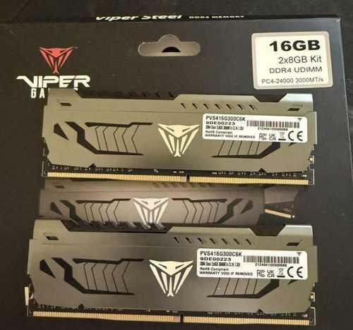 Оперативная память ddr4 16gb patriot viper 3000